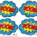 Superhero Signs Boom Pow Zap Bam Pow 1/4 Page Signs | Etsy