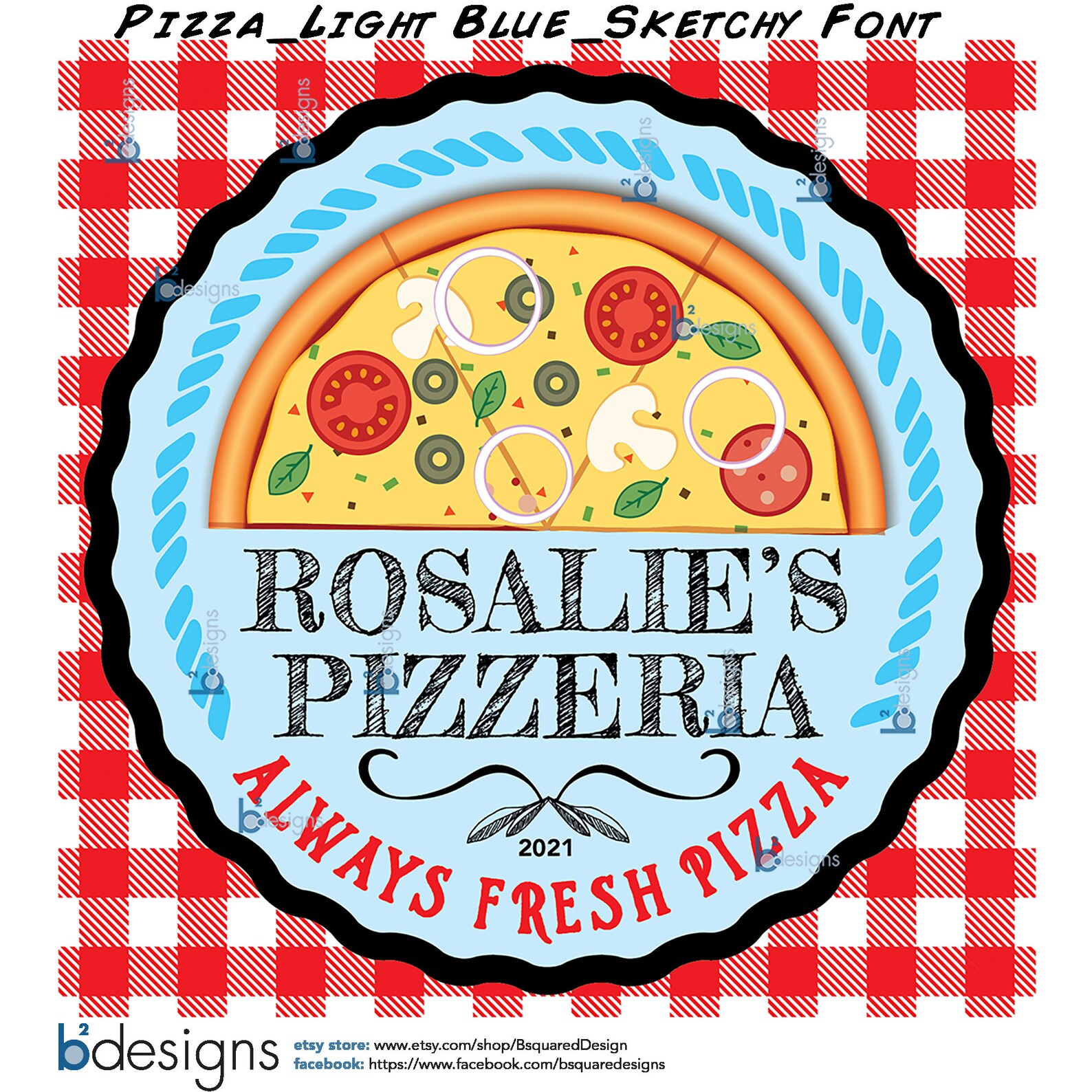 Pizza Box Sticker Only 8 X 8 PRINTED - Etsy
