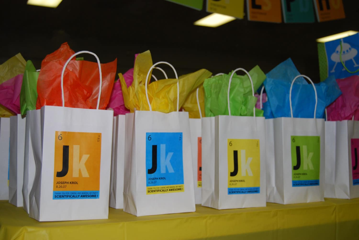 Periodic Element Gift Bag WITH Labels Science Party Gift | Etsy