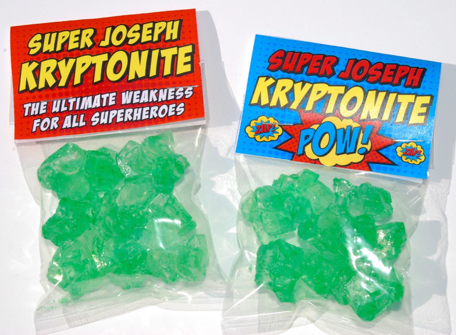 Superhero Kryptonite Candy Labels • Bags and Labels • Printed - Etsy