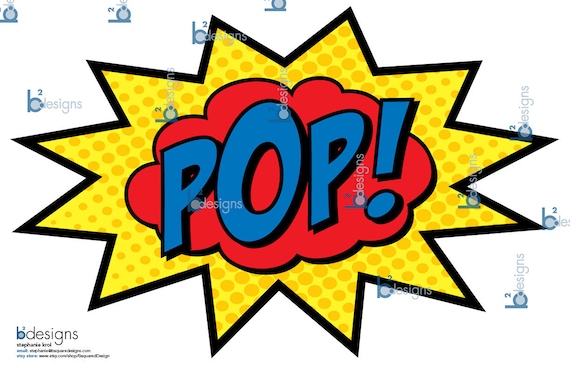 Superhero Party Signs Boom Pow Zap Bam Pop 11 X 17 - Etsy