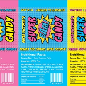Superhero Candy Label Wrapper • Kitkat • PRINTABLE - Etsy