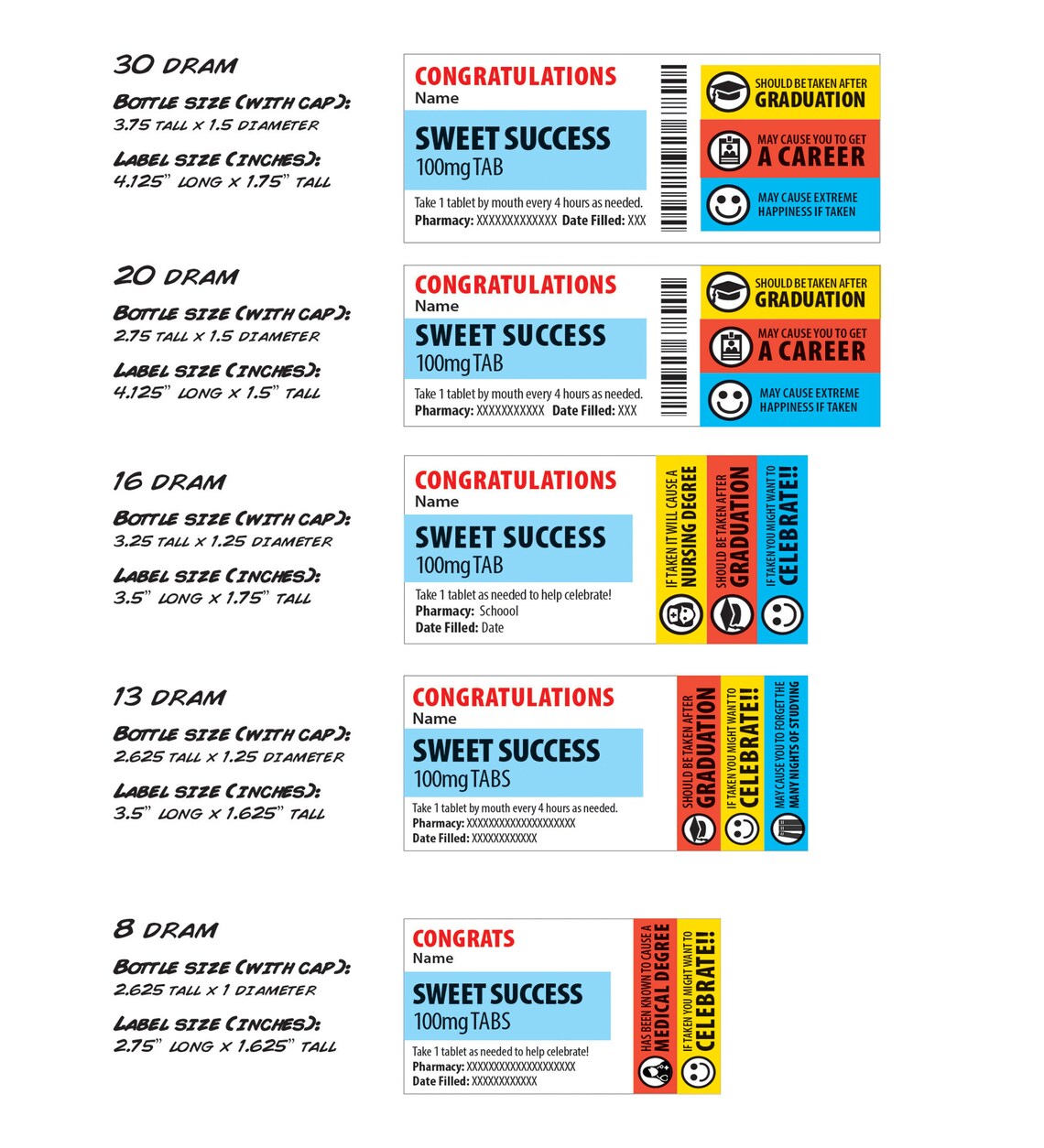 Pharmacy Bottle Labels Custom Prescription Labels LABELS | Etsy