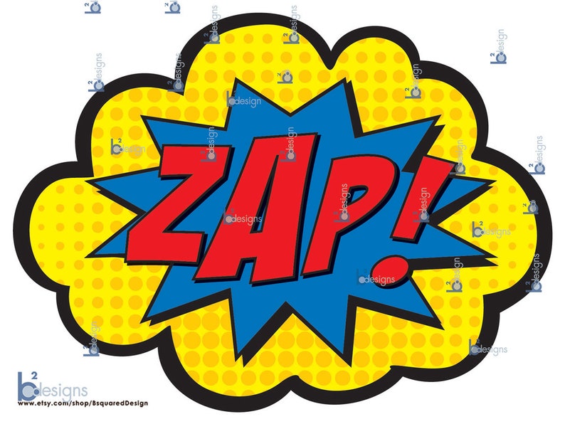 Superhero Party Signs Boom Pow Zap Bam Pop 18 X 24 - Etsy Canada