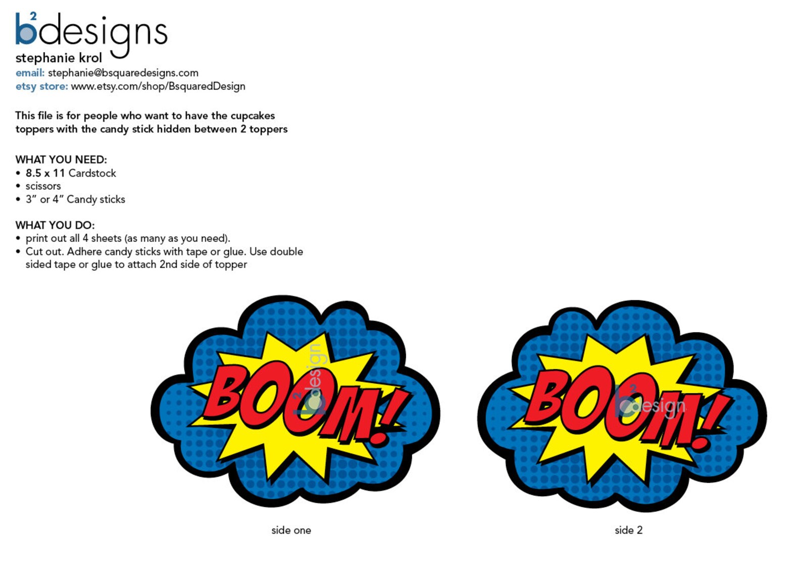 Superhero Cupcake Toppers Boom Bam Zap Pow Pop DB - Etsy