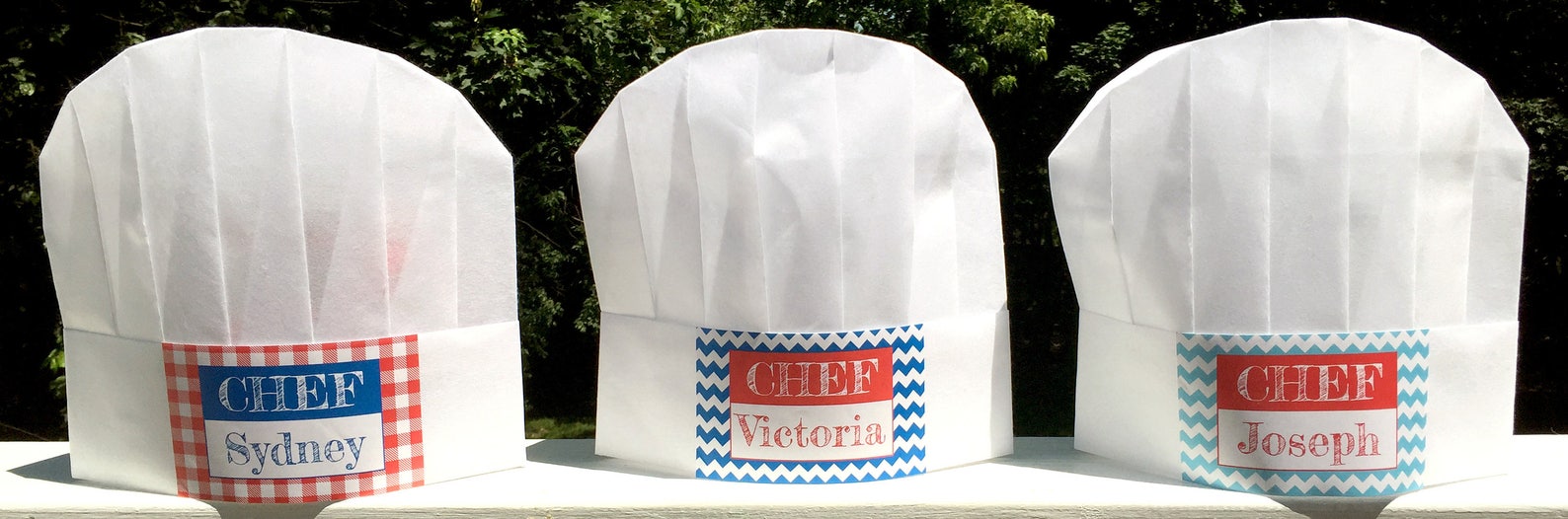 Chef Hat Stickers With Names Printable - Etsy