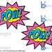 Superhero Signs • Boom, Pow, Zap, Bam, Pow • 1/4 Page Signs • GV2 Color ...