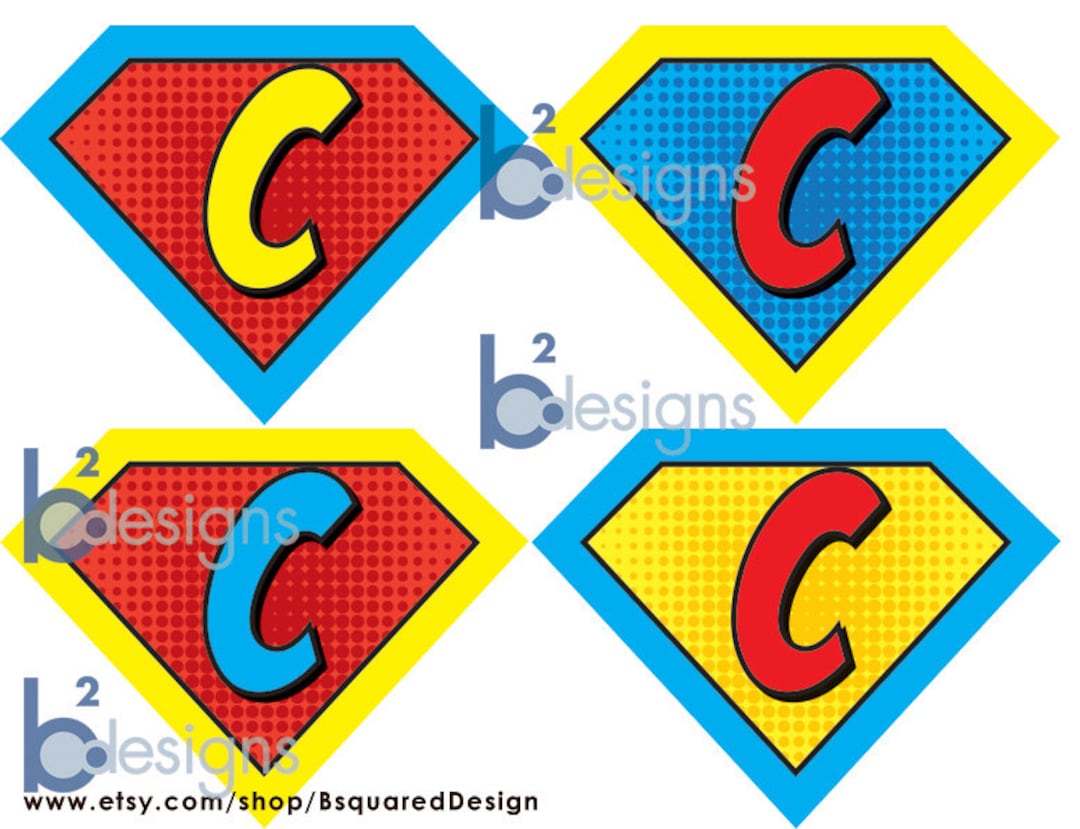 Superhero Symbols PRINTABLES - Etsy