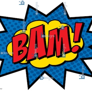 Superhero Party Signs • Boom, Pow, Zap, Bam, Pop • 11 X 17 • DB Color ...