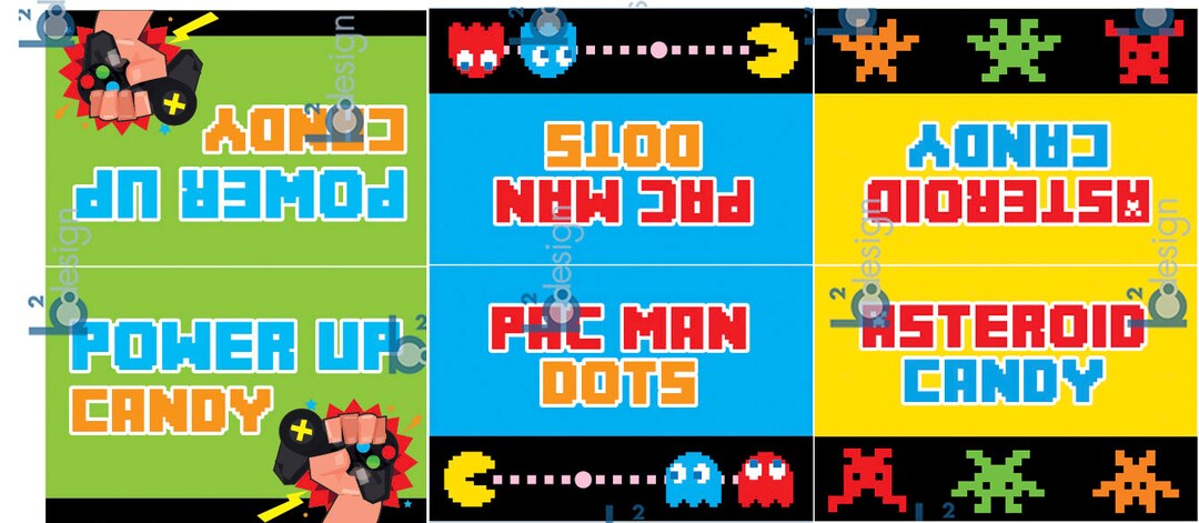 Arcade / Video / Gamer • Candy Topper • Combo • INSTANT DOWNLOAD - Etsy