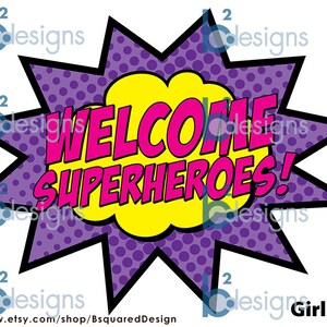 Welcome Superheroes Sign • 8x10 PRINTED - Etsy