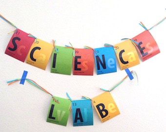 Periodic Table Banner Science Fair Banner 8.5 X 11 B/W | Etsy