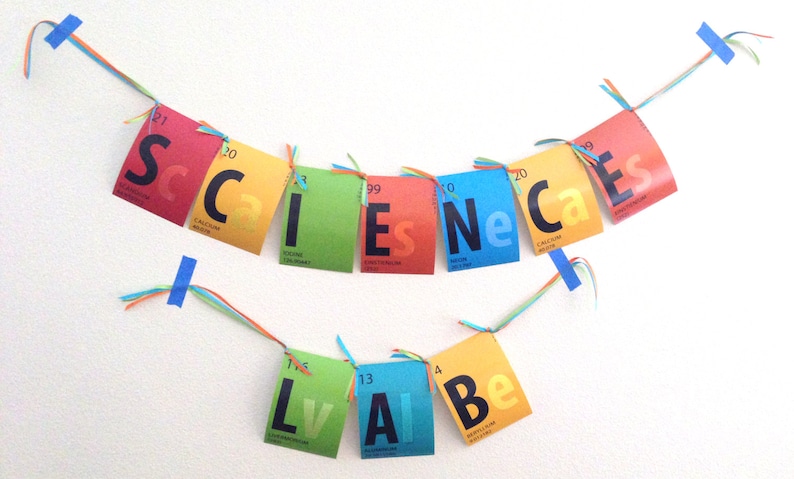 Periodic Table Banner • Science Lab Banner • 8.5 X 11 • Color Group 4 ...