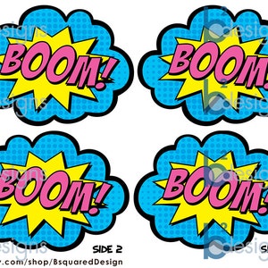 Superhero Signs • Boom, Pow, Zap, Bam, Pow • 1/4 Page Signs • GV2 Color ...