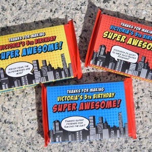 Superhero Candy Label Wrapper • Kitkat • PRINTABLE - Etsy