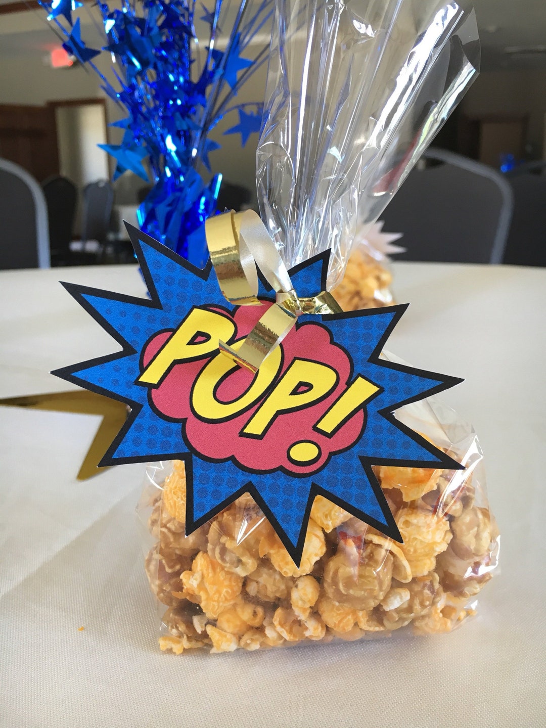 Pop!corn Tags • Pop Tags • Superhero Popcorn Tags • DB Color Scheme - Etsy