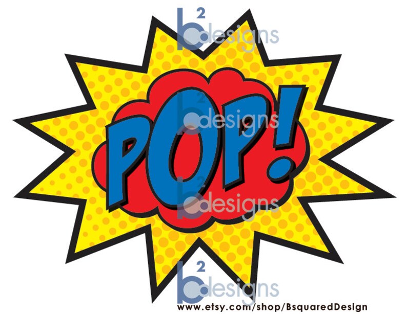Superhero Party Signs Boom Pow Zap Bam Pop 8.5 X 11 | Etsy
