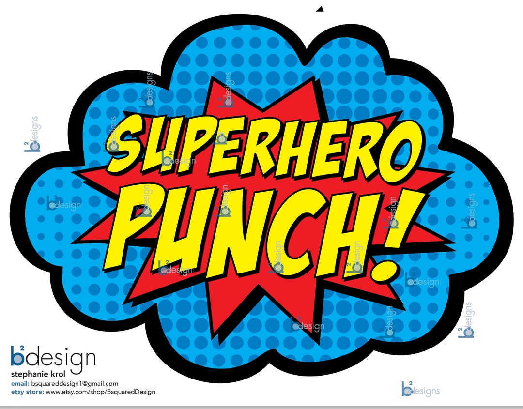 Superhero Signs 8 X 10 Custom Text PRINTED - Etsy