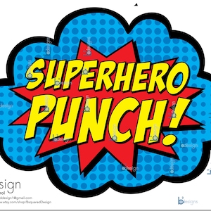 Superhero Signs 8 X 10 Custom Text PRINTED - Etsy