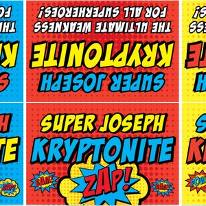 Superhero Kryptonite Candy Labels PRINTABLE - Etsy