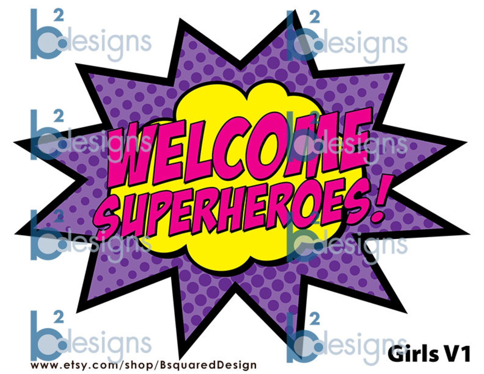 Welcome Superheroes Sign 8x10 PC INSTANT DOWNLOAD | Etsy