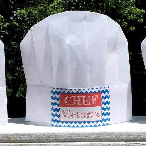 Chef Hat Stickers ONLY With or Without Name Printed - Etsy
