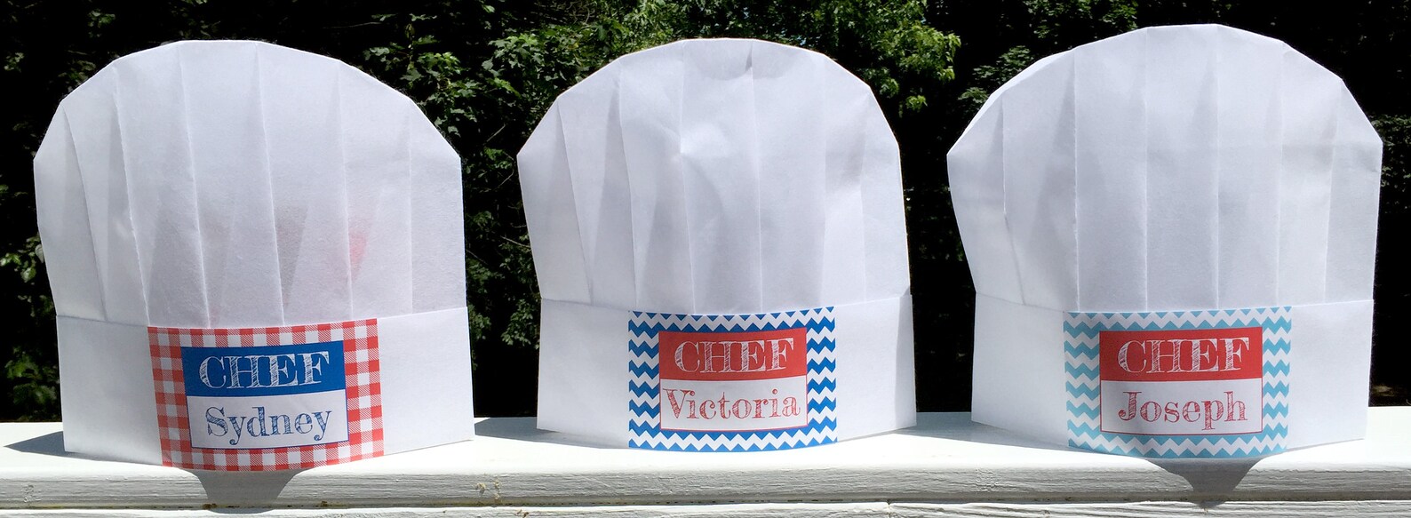 Chef Hat Stickers With Names Printable - Etsy