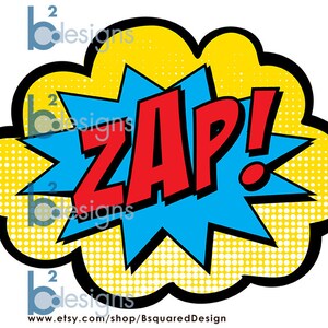 Superhero Signs • Boom, Pow, Zap, Bam • 11x17 • Instant Download - Etsy