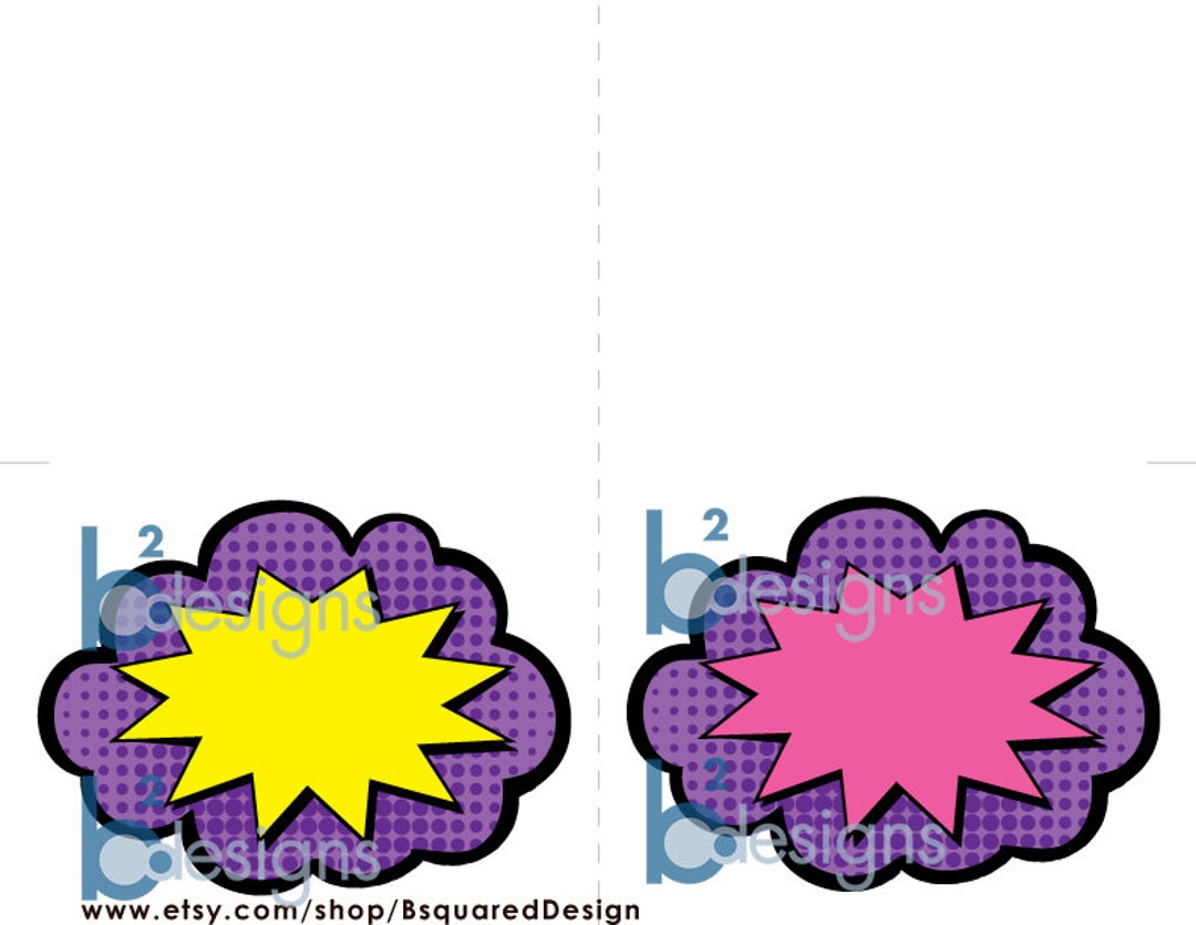 Superhero Food Tents (GV1) INSTANT DOWNLOAD - Etsy