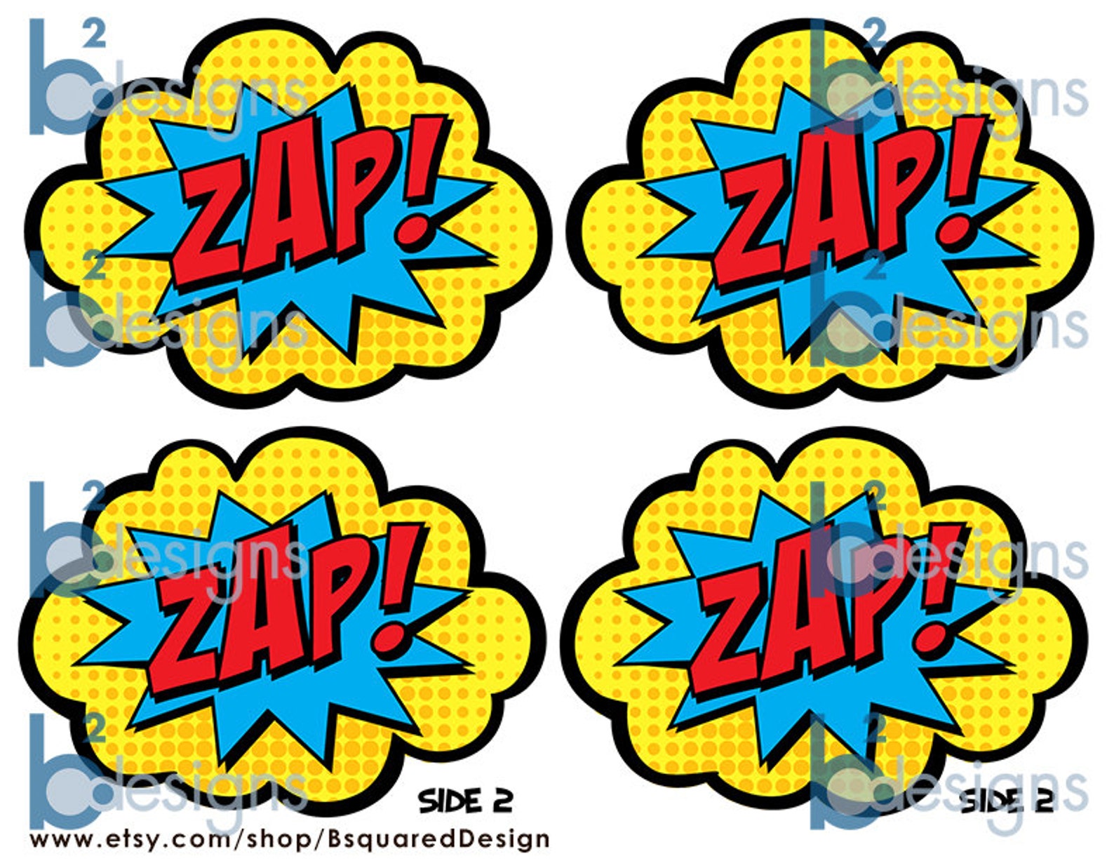 Superhero Signs • Boom, Pow, Zap, Bam, Pow • 1/4 Page Signs • PC Color ...