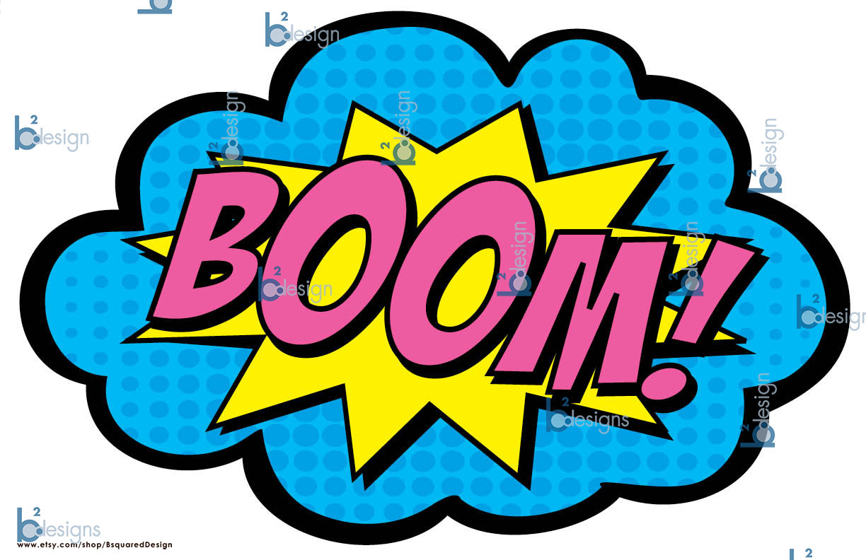 Superhero Party Signs Boom Pow Zap Bam Pop 11 X 17 Etsy