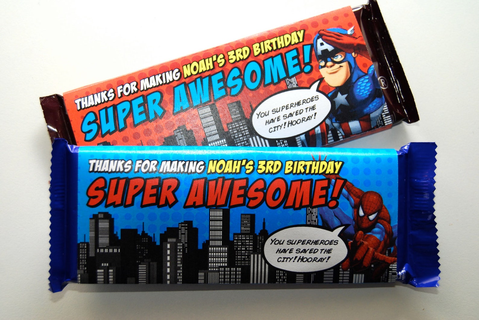 Superhero Candy Bar Wrappers • Printable - Etsy
