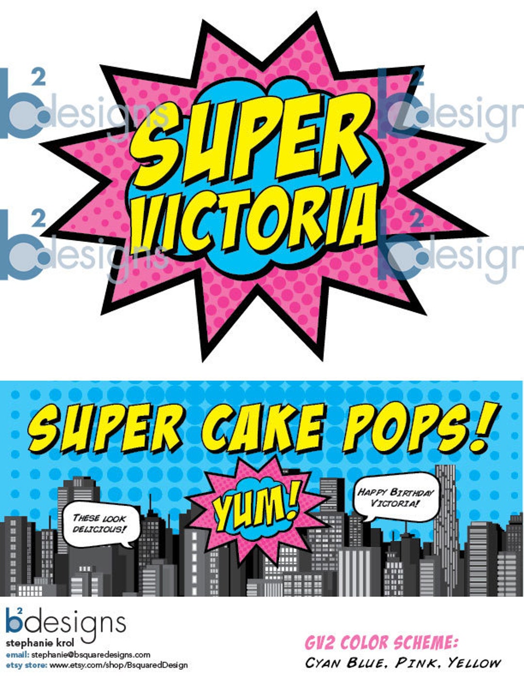 Cake Push Pops • Box Sticker and Sign • Printed - Etsy