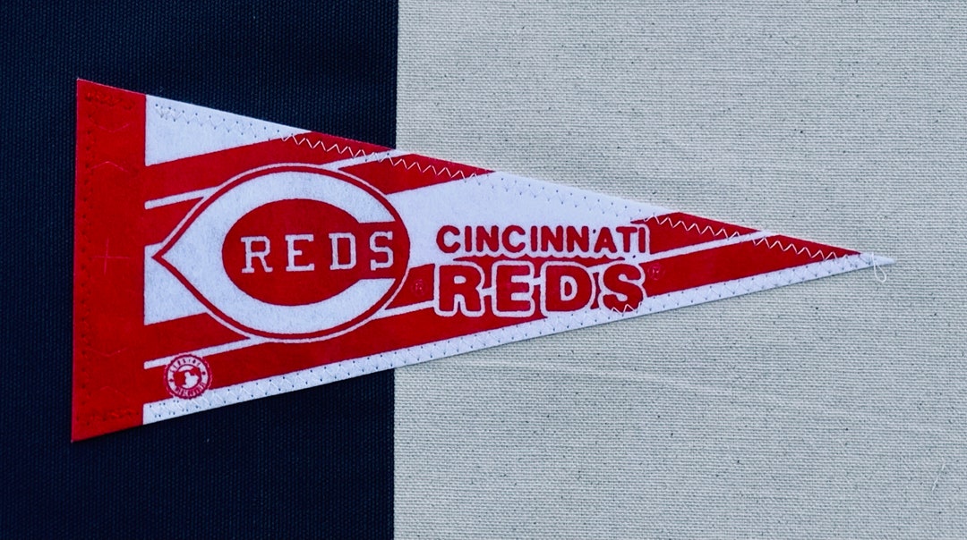 Pennant Pillow American Roadtrip Pillows, Vintage Cincinnati Reds ...
