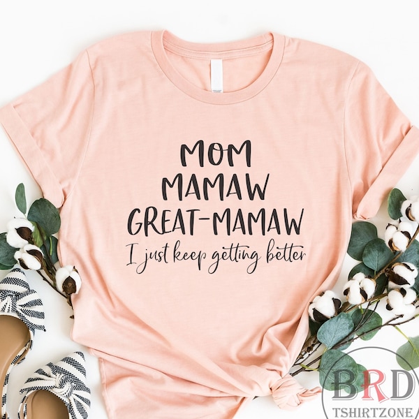 Shop Mom Grandma Great Grandma I Just Keep Getting Better Png Online