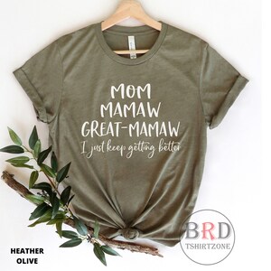 Gift for Mamaw, Mamaw Shirt, Gift for Great Grandma, Pregnancy ...
