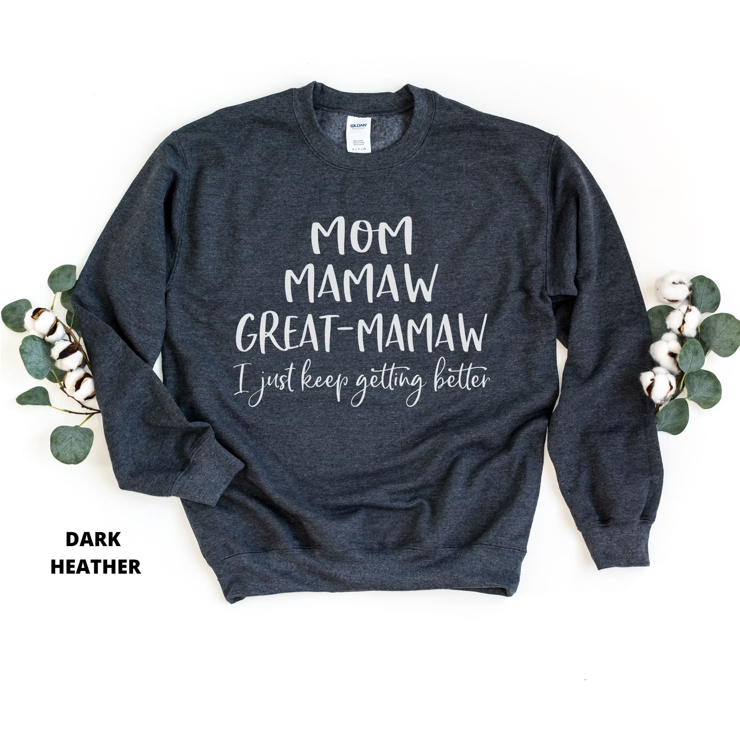 Great Mamaw Sweatshirt, Mamaw Gift, Great Grandma Announcement, Mothers ...