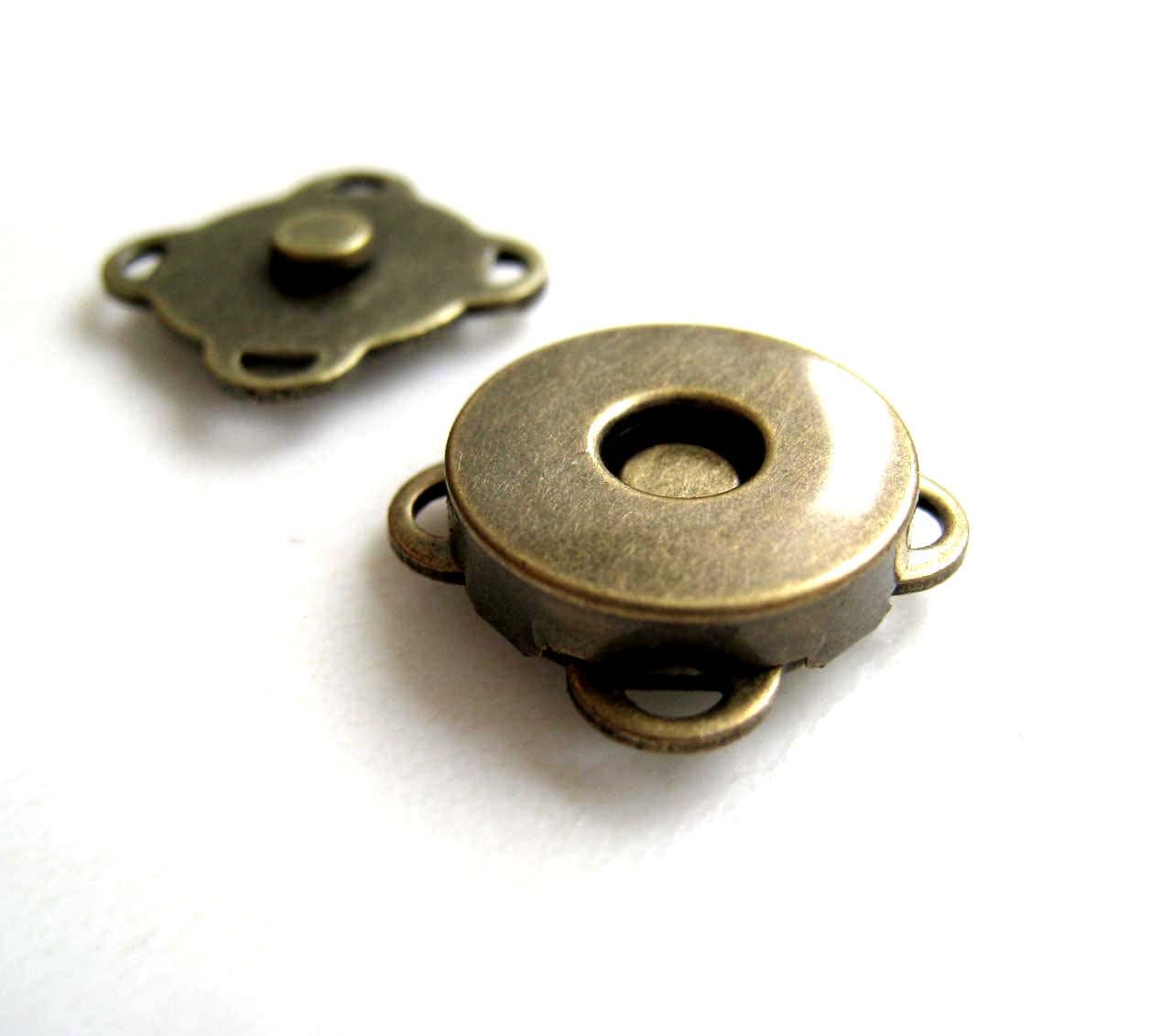 14mm Antique Brass Sewing Magnetic Snaps Closures Pack of 10sets - Etsy