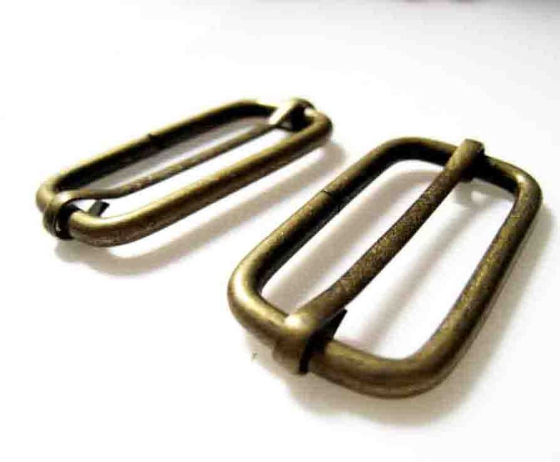 Antique Brass Rectangle Slider Rings Finding for Handmade Bags Pack of ...