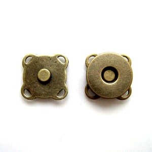 14mm Antique Brass Sewing Magnetic Snaps Closures Pack of 10sets - Etsy