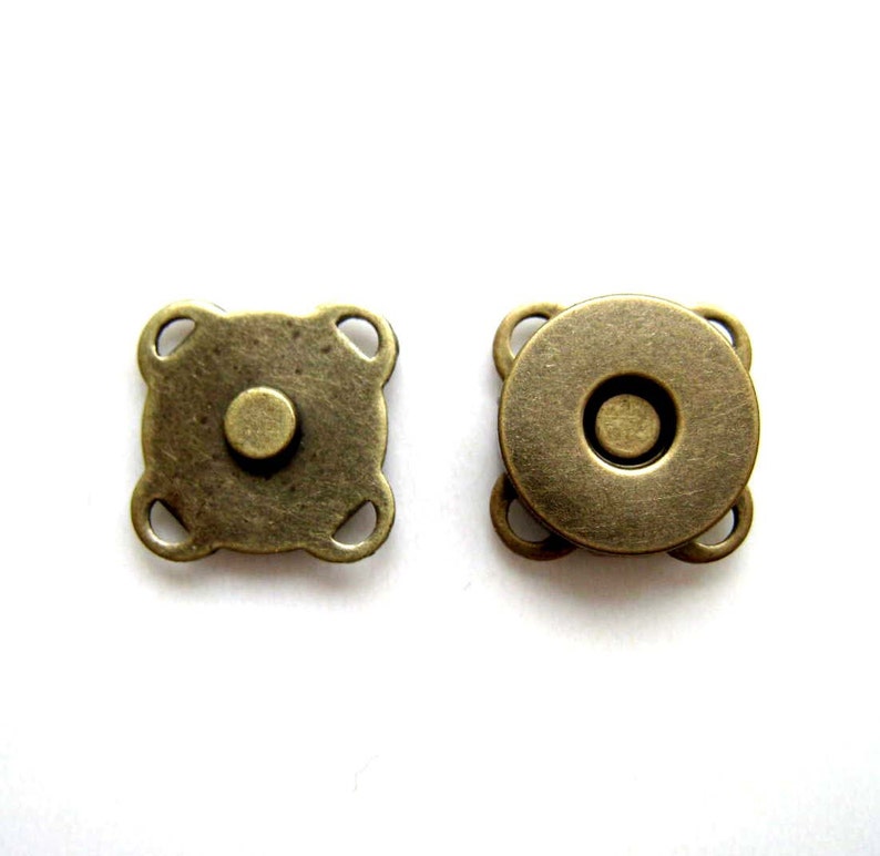 14mm Antique Brass Sewing Magnetic Snaps Closures Pack of 10sets - Etsy