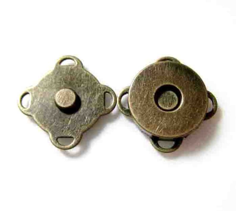 14mm Antique Brass Sewing Magnetic Snaps Closures Set of - Etsy