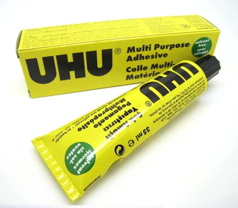35ml UHU Multi Purpose Adhesive Glue for Fabric and Purse Clutch Bag ...