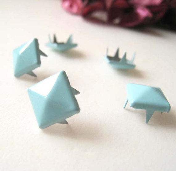 9mm Baby Blue Metal Pyramid Stud 4 Prongs Pack of 50pcs - Etsy