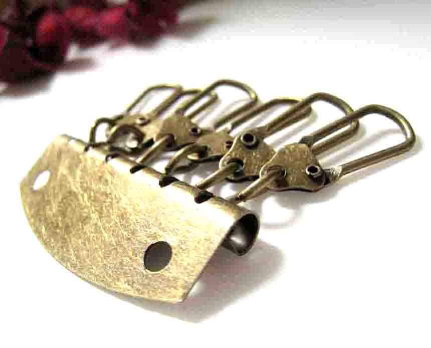 Antique Brass Metal Key Organizer Key Holder Key Rings 4.5 Cm X 5 Cm - Etsy
