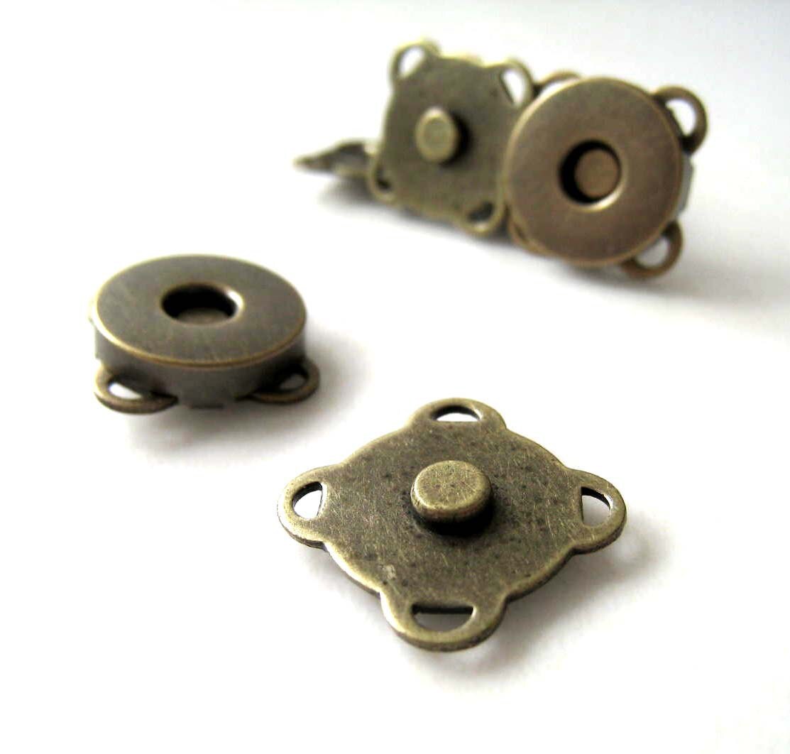 14mm Antique Brass Sewing Magnetic Snaps Closures Pack of 10sets - Etsy