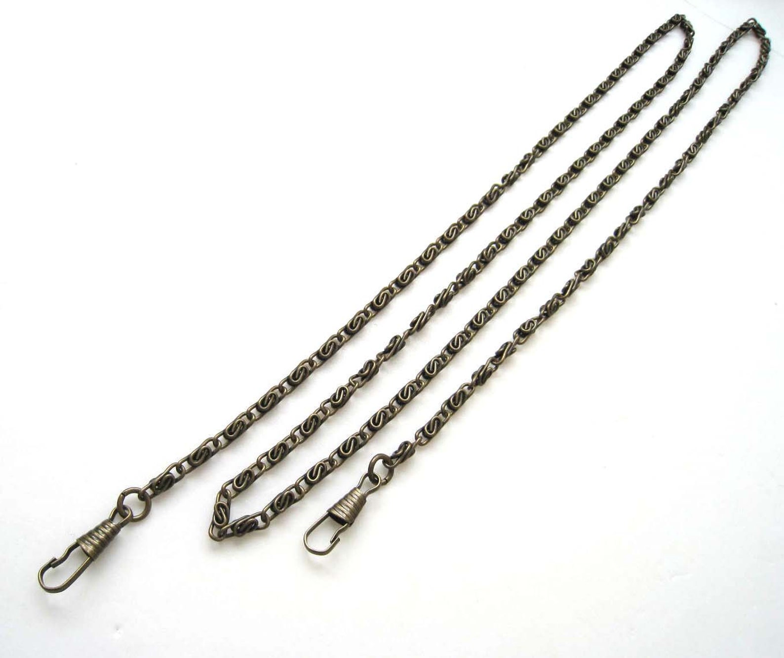 Antique Brass Bag Chain With Clasps - Long Chain for Hand Bag and ...