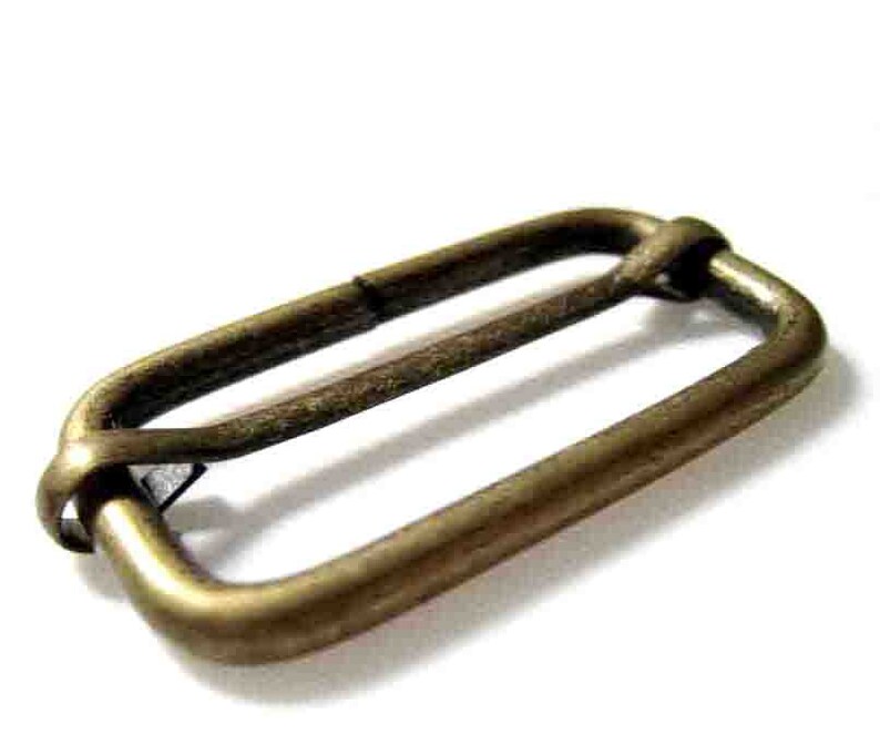 Antique Brass Rectangle Slider Rings Finding for Handmade Bags Pack of ...