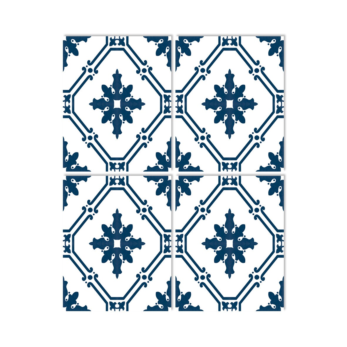 TILE STICKER - Set of 4 - "faro 03" - Etsy