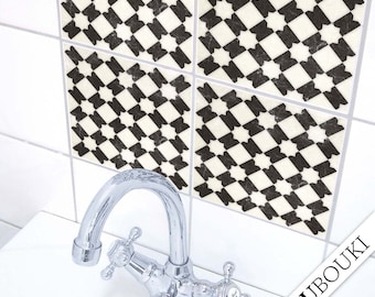 Wall Tile Decals Vinyl Sticker WATERPROOF Tile or Wallpaper for Kitchen ...